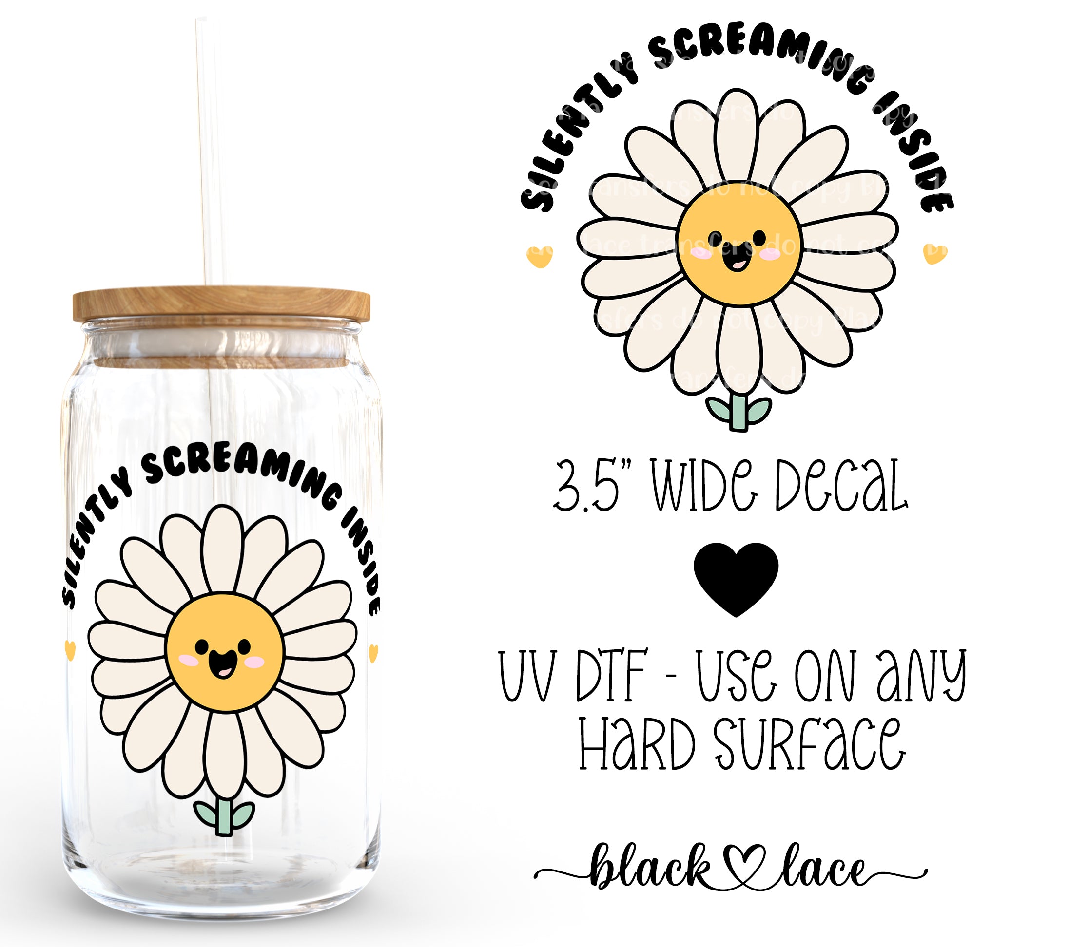 Silently screaming inside ~ Decal – Blush Print Co