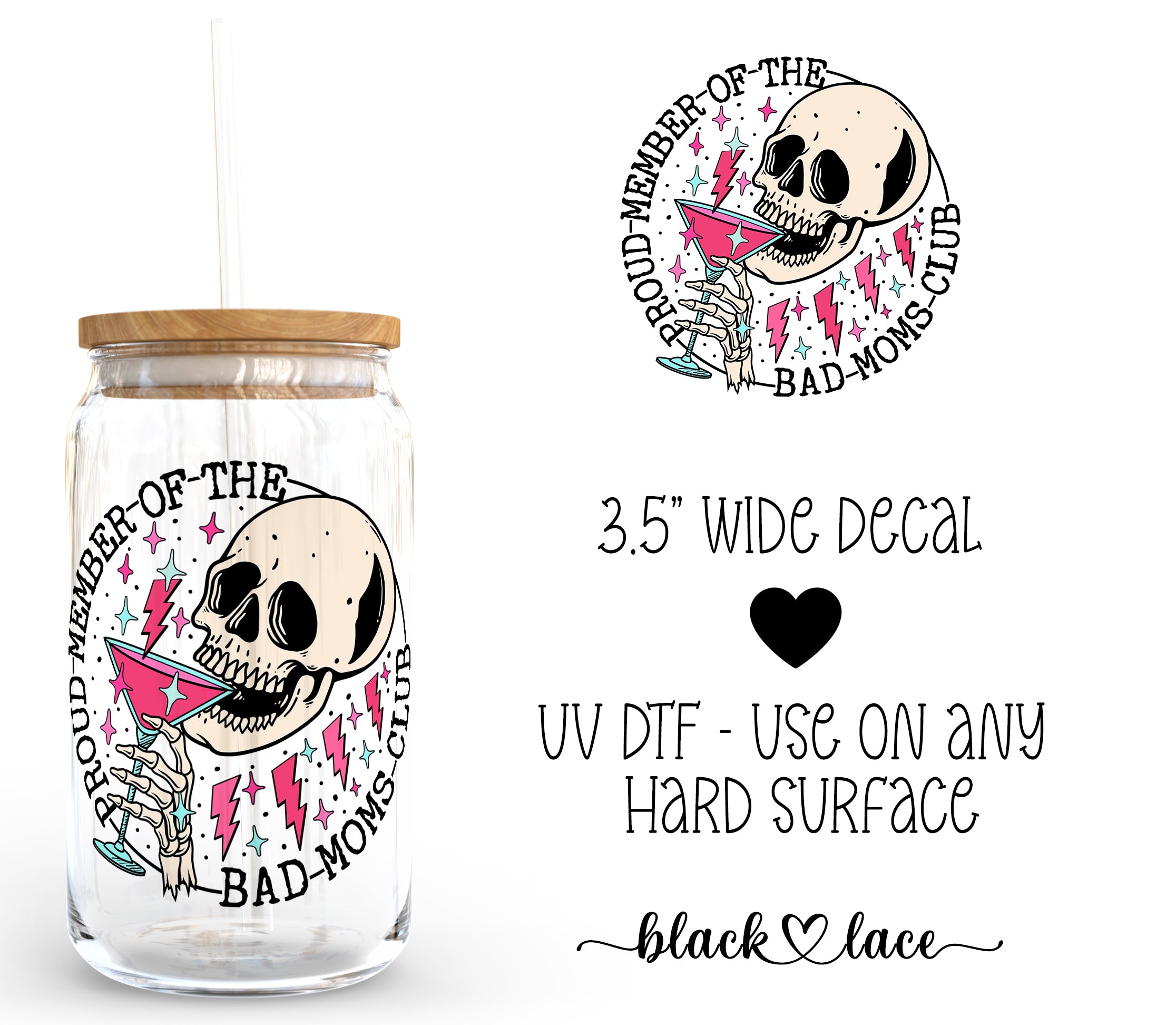 Proud Member of the bad moms club ~ Decal – Blush Print Co
